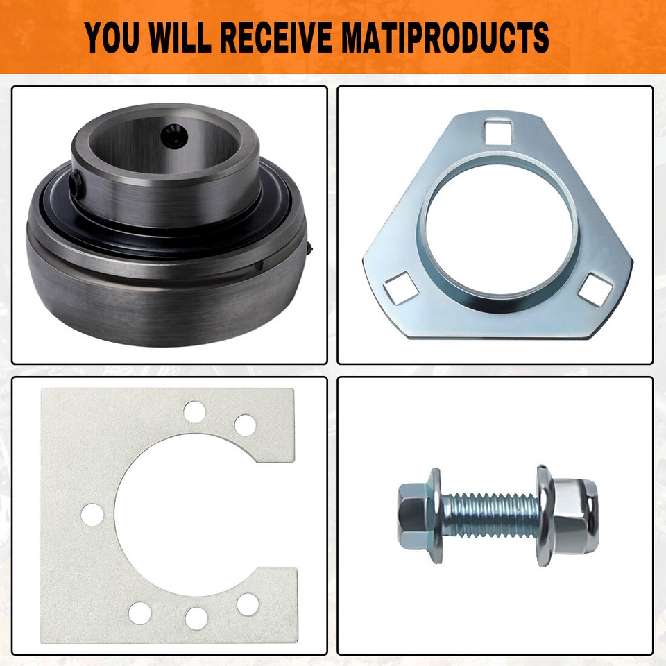 1" Go-Kart Live Axle Bearing Kit Bearing Kit (3-Hole) Kit Fit Go Kart ...
