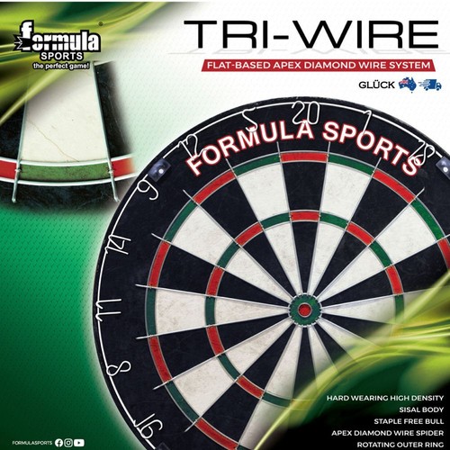 Formula Sports Triwire Bristle Dartboard Triangular Tri Wire Dart Board ...