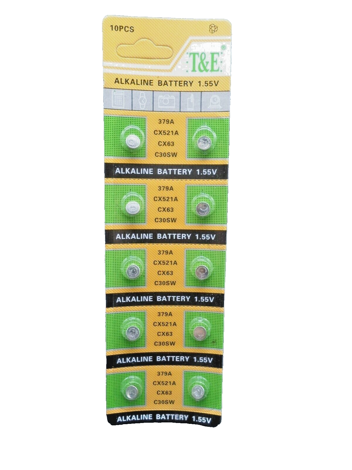 AG0 X 10,1.5v Button Coin Cell Watch Alkaline Batteries 379 LR63 LR521 ...