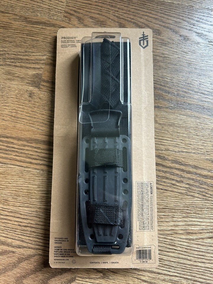 Gerber Prodigy Fixed Knife Coyote Brown w/ Sheath (Fine Edge, Made in ...