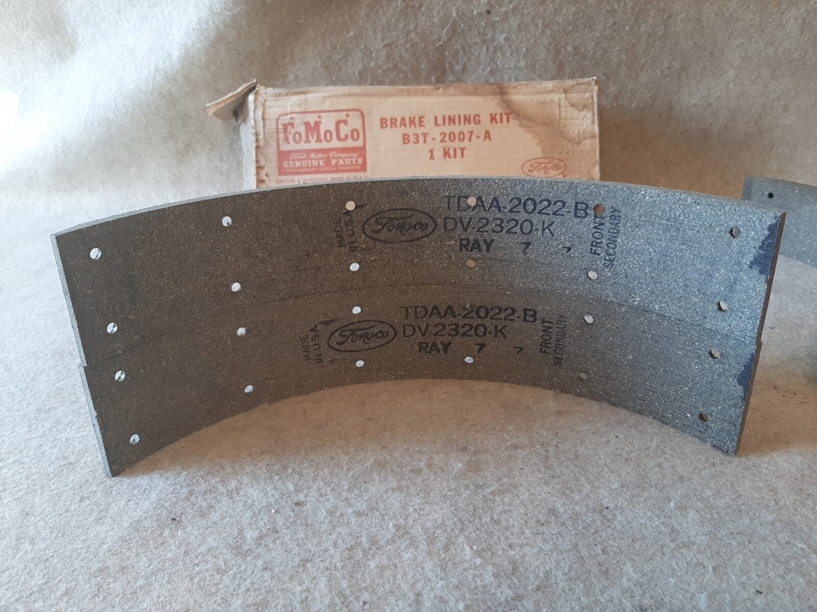 Vintage Ford Motor Company FoMoCo Genuine Parts NOS Brake Lining Kit # ...