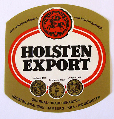 Holsten Brauerei AG HOLSTEN EXPORT beer label GERMANY | eBay