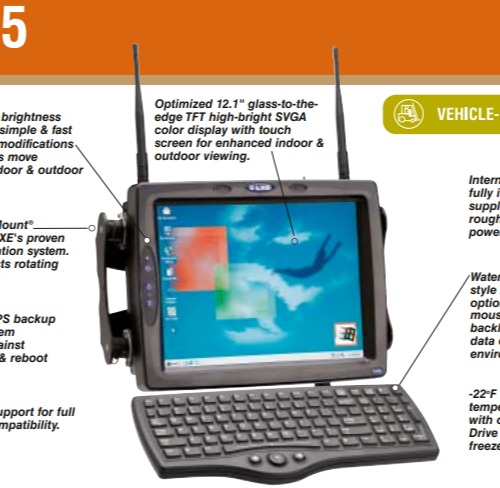 LXE VX5 Rugged Vehicle Forklift Mount Computer Windows PC | eBay