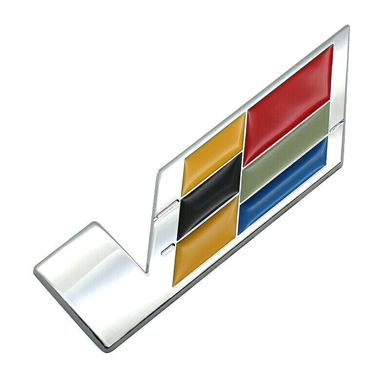 3pcs V Emblem Silver 3D Metal Rear Fender Badge for CTS SRX STS ...