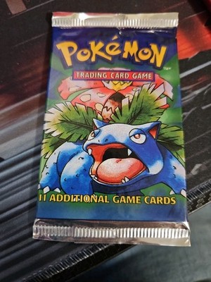 1999 Pokemon Base Set Booster Pack Unlimited Venusaur Art, WOTC TCG ...