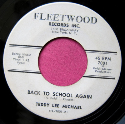 TEDDY LEE MICHAEL - Back to School Again - Rockabilly 45 rpm ...