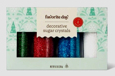 Favorite Day Decorative Sugar Crystals Sprinkles Green Red Blue White ...