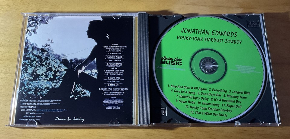 JONATHAN EDWARDS Honky-Tonk Stardust Cowboy 1972 CD 2001 Collectors ...