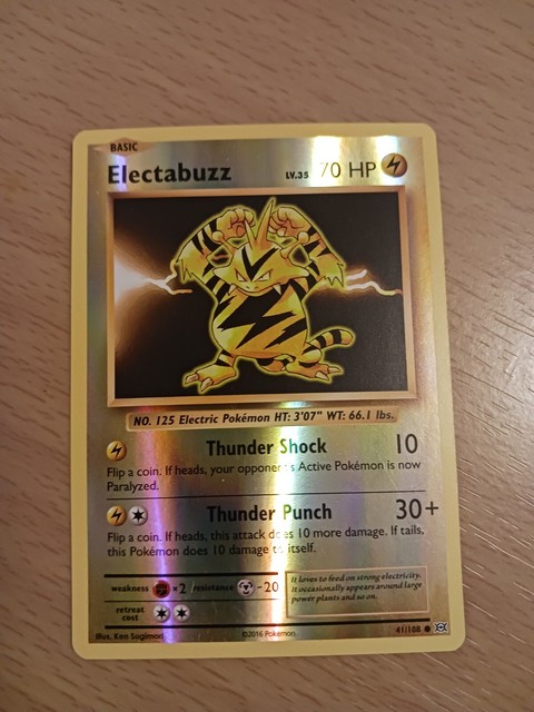 Pokémon TCG Electabuzz XY Evolutions 41/108 Reverse Holo Common for sale online | eBay