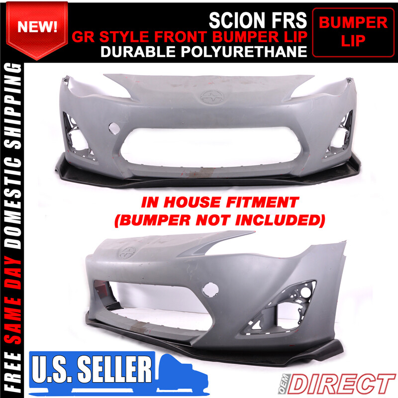 Fits 13-16 Scion FRS GR Style Front Bumper Lip Splitter Unpainted Black ...