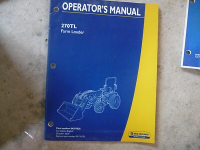 New Holland 270TL farm loader operators manual | eBay