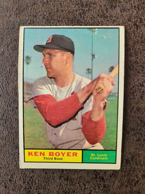 1961 Topps Baseball Ken Boyer #375 - St. Louis Cardinals | eBay