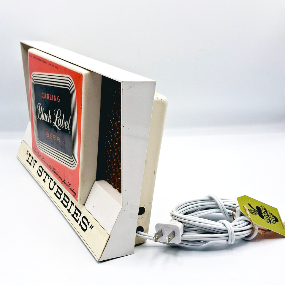 Vintage MCM Carling Black Label Beer Stubbies Bar Cash Register Sign ...