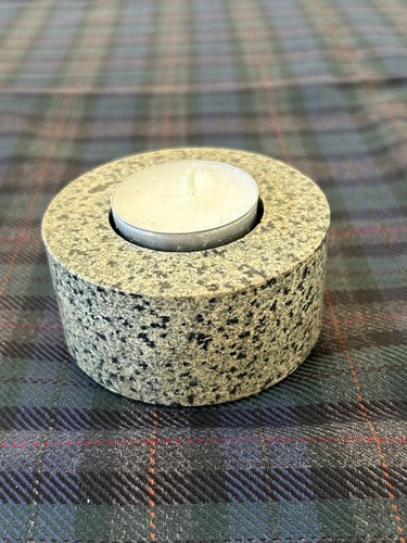 Ailsa Craig 'Common Green' Granite, Mini Curling Stone, Tealight holder ...
