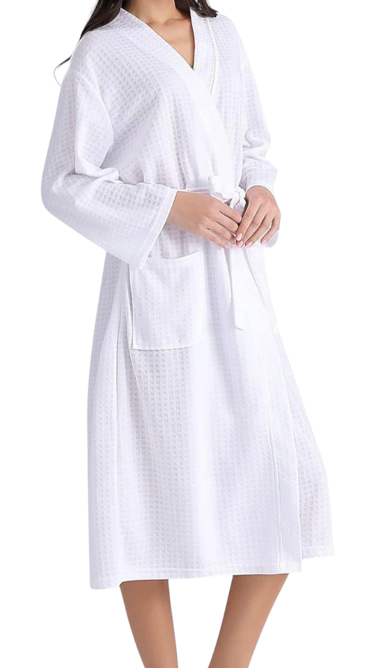 Unisex Lightweight Waffle Bathrobe Super Soft hotel Spa Dressing Gown ...