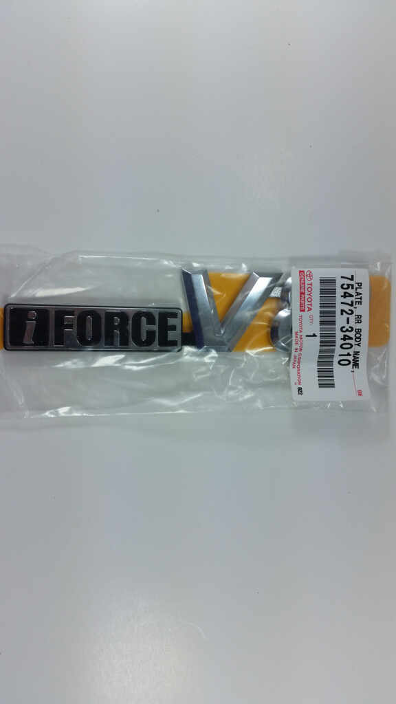Genuine Toyota 75472-34010 "iFORCE V8" Nameplate Badge Bed RH Side 00 ...