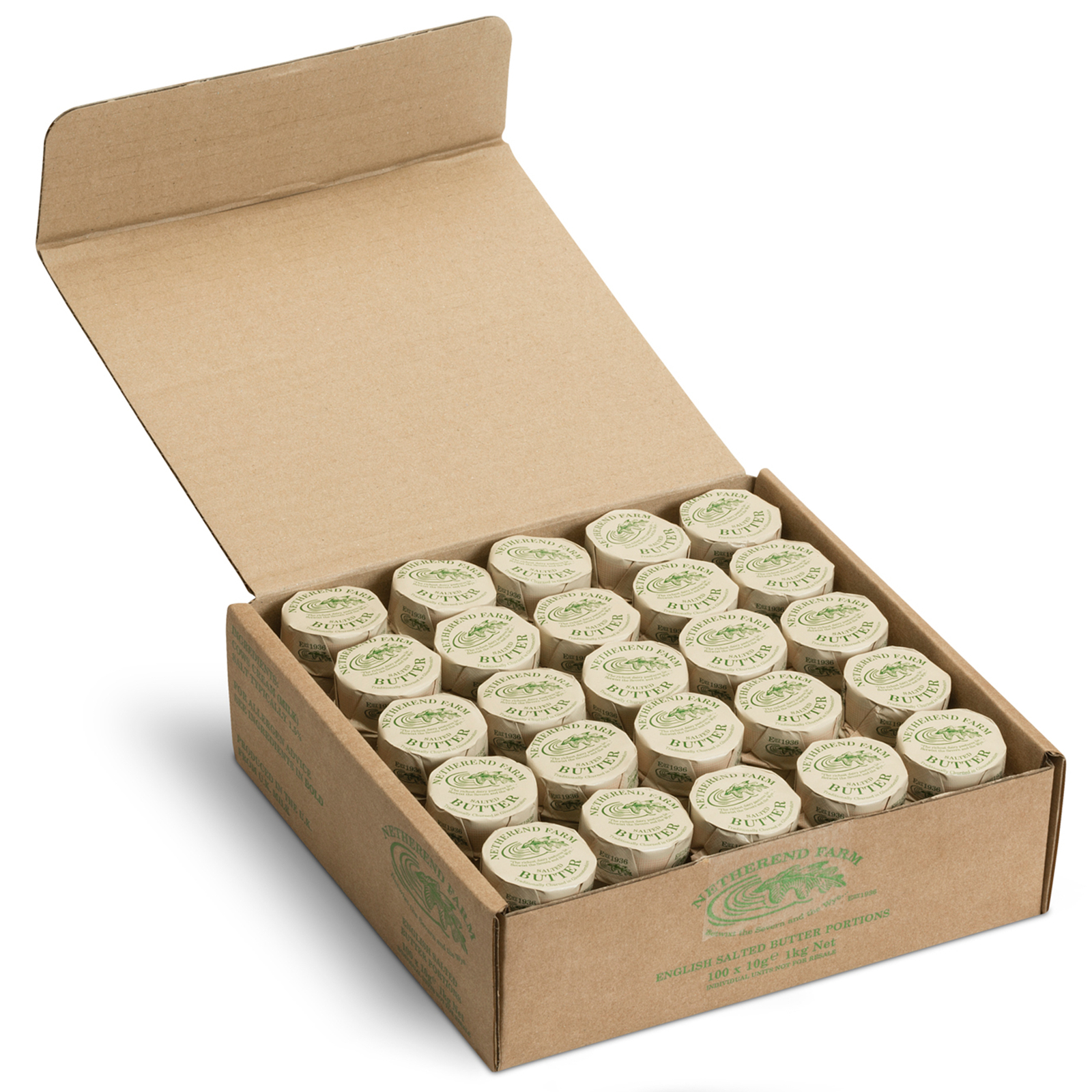 Netherend Farm English Salted Butter Portions - 100x10g 5034321000215 ...