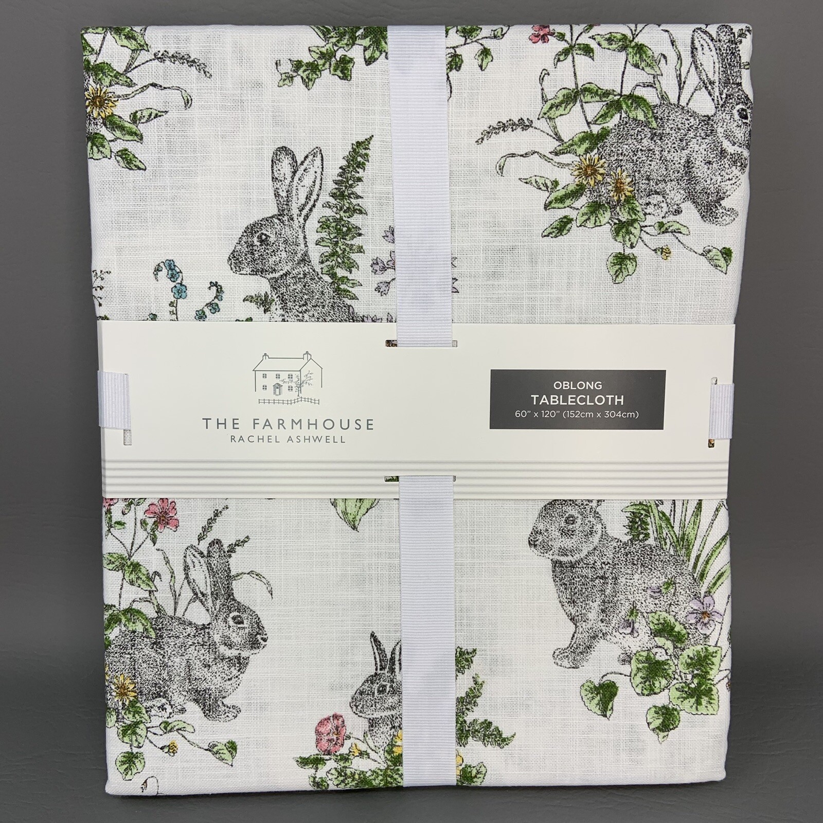 Rachel Ashwell Farmhouse Easter Bunny Rabbit Spring Tablecloth Cotton ...