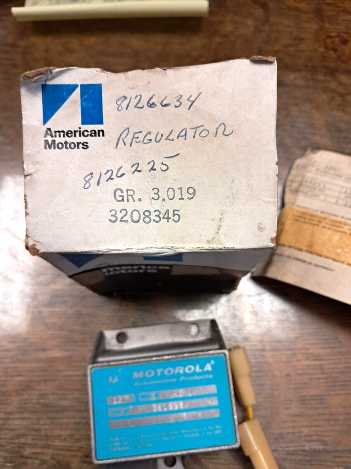 1966-68 AMC AMX Rambler Motorola Voltage Regulator R2-1 3208345 NOS | eBay
