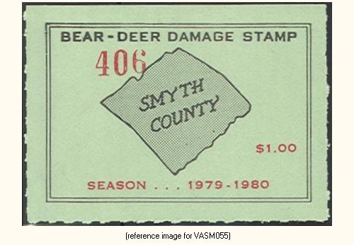 HALFPRICEHUNT Virginia - Smyth 1979 $1.00 Bear Damage Stamp | eBay