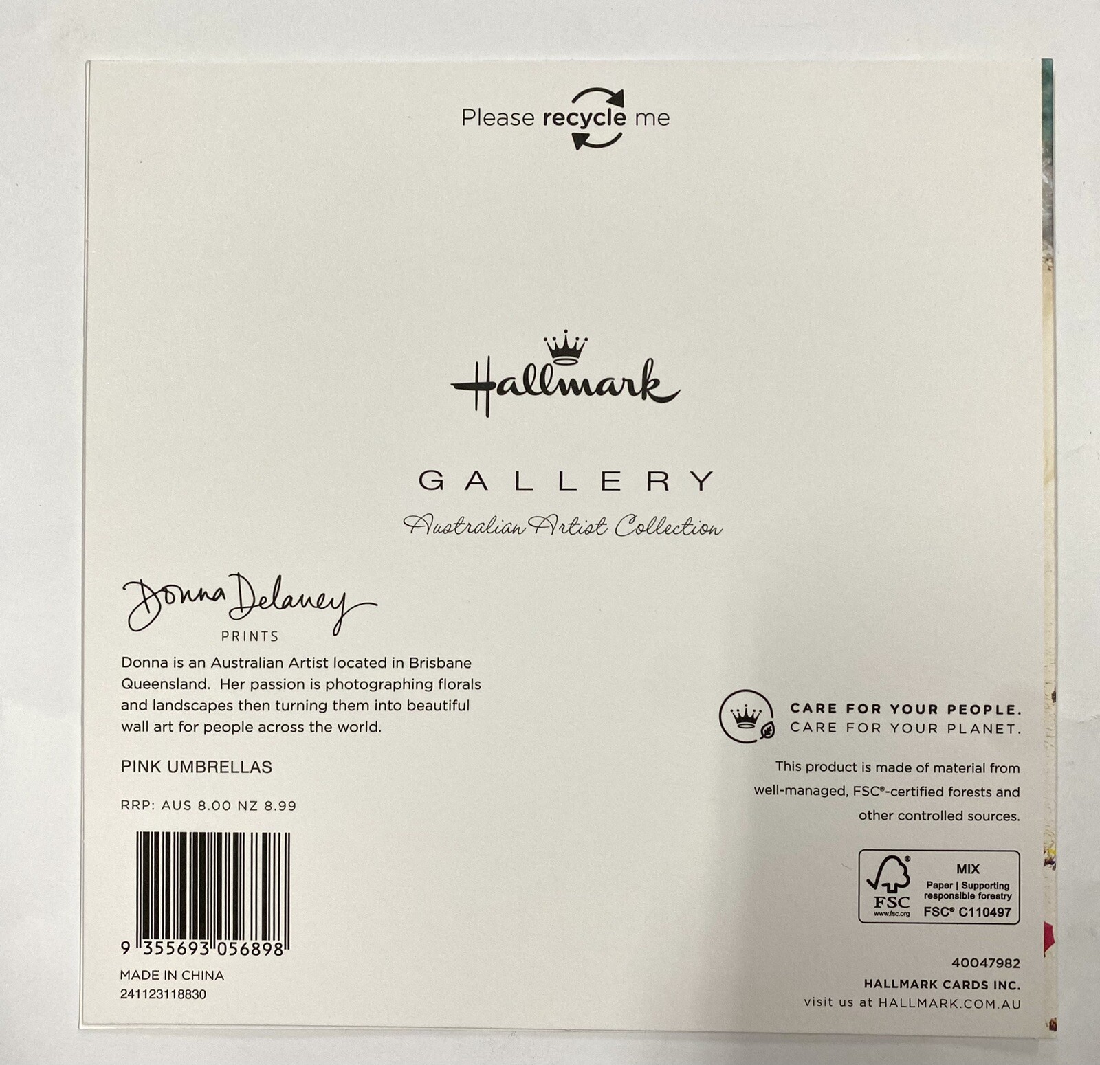 Hallmark Gallery Greeting Card Unique Artist Collection For Your Own ...