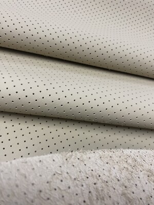 Perforated Semi Aniline Tan 3oz Upholstery Cowhide Leather Side 25-30 ...