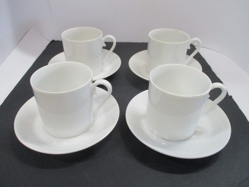 4 Plain White Cup and Saucer Sets .. Japan | eBay