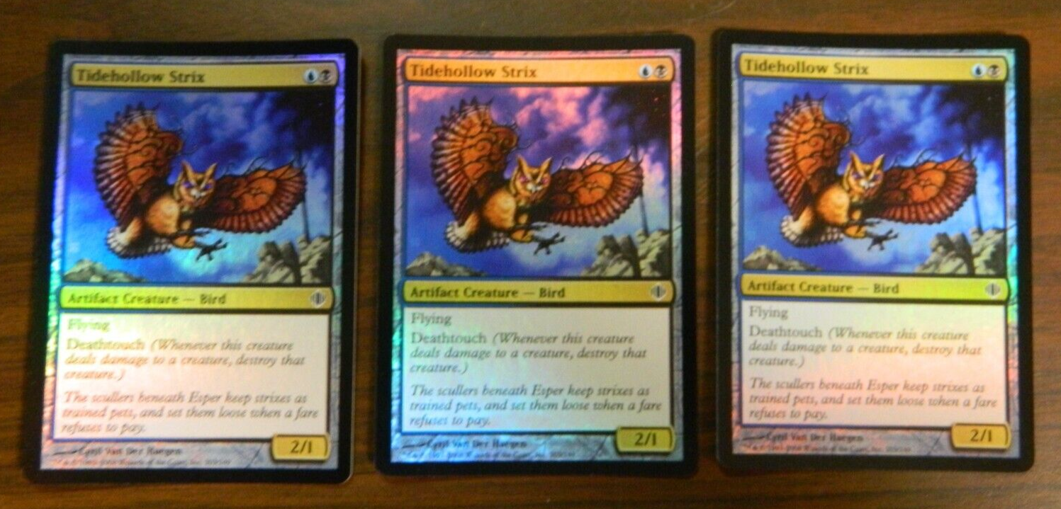 MTG FOIL Shards Of Alara Tidehollow Strix x3 Excellent - NM Cond | eBay