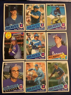 1985 Topps & Traded ATLANTA BRAVES Complete Team Set 35 Murphy, Horner ...