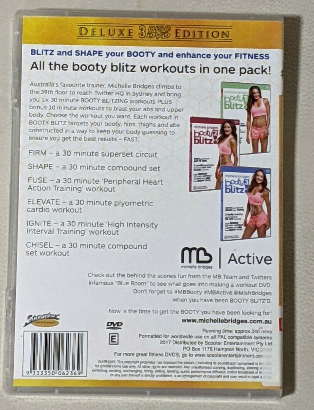 Michelle Bridges Deluxe Booty Blitz DVD Triple Pack 3 Discs Region 4 Ex Library | eBay