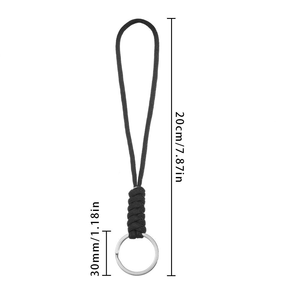 Self-Defense Key Ring Parachute Cord Lanyard Round Buckle Paracord ...