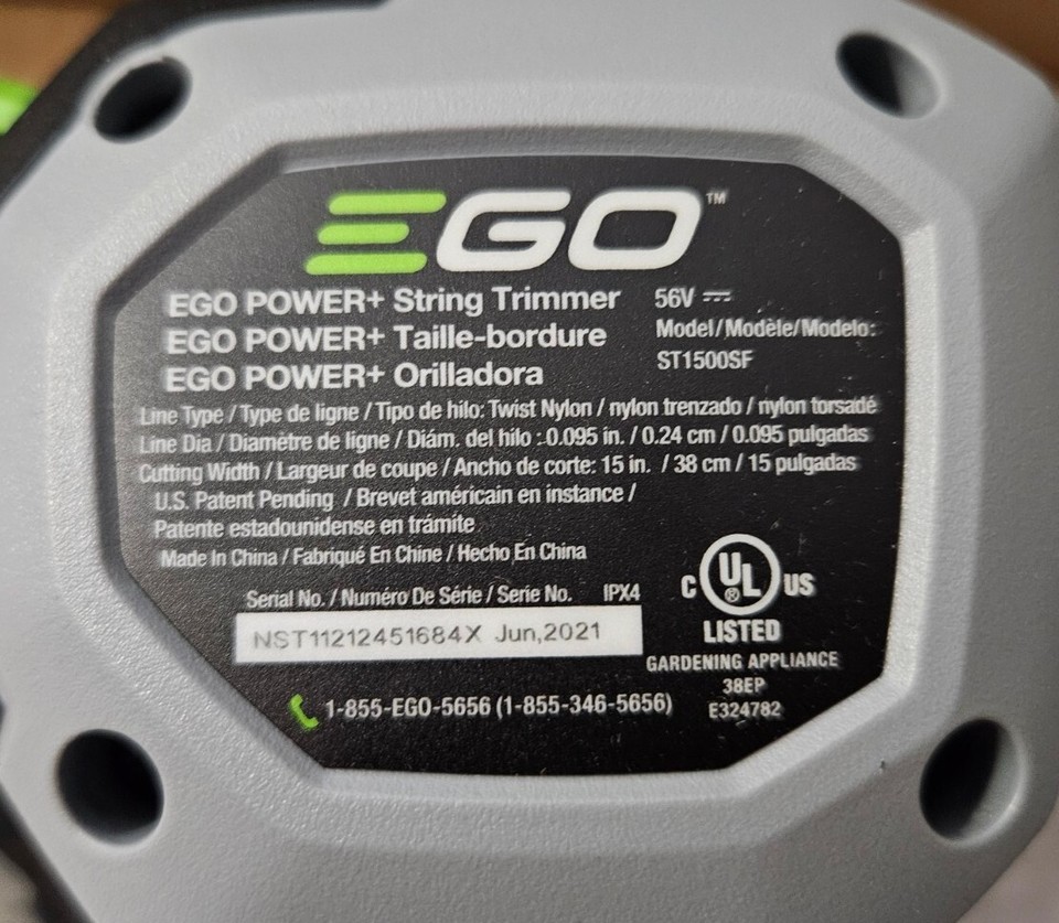 Ego ST1500SF 56V Power+ 15" Brushless Split Shaft String Trimmer Bare ...
