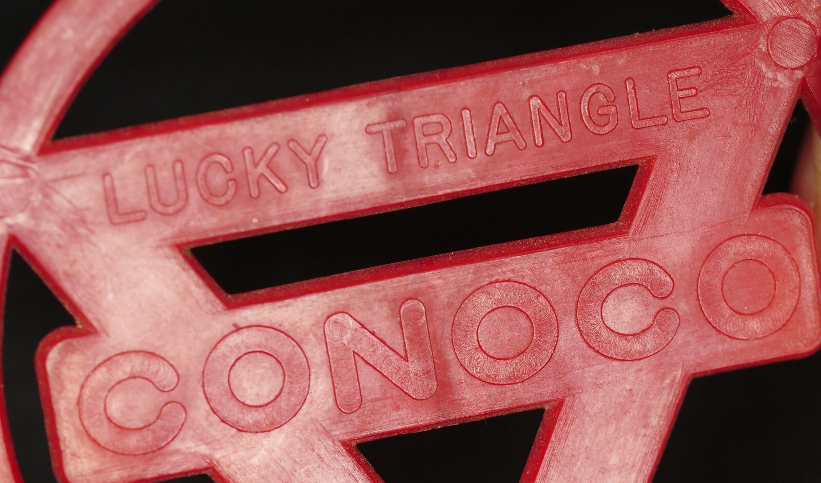 Conoco Lucky Triangle Plastic Badge/Logo 2.5" Wide | eBay