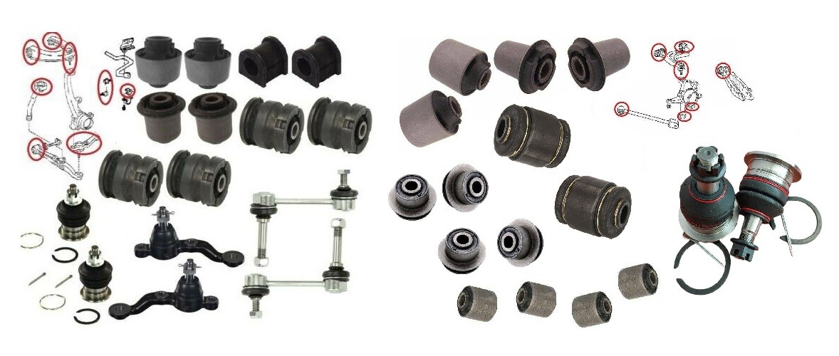 Front Rear Control Trailing Arm Ball Joint Bushes Bushings for Lexus ...