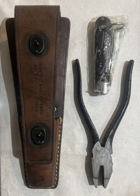 WW2 US Army Signal Corps CS-34 Lineman Tool Set Pouch Pliers Ulster ...