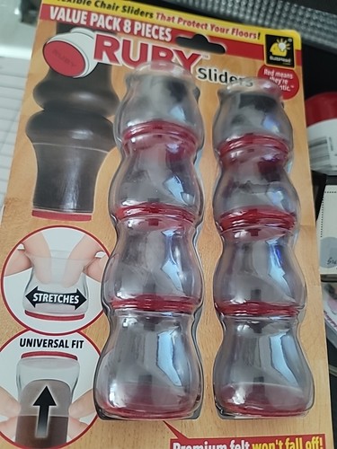 8 Pack Ruby Sliders Scratch Floor Protectors *NEW* | eBay