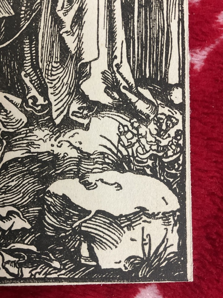RARE Art Print , GENUINE ANTIQUE, ALBRECHT DURER ,woodcut SIGNATURE ...