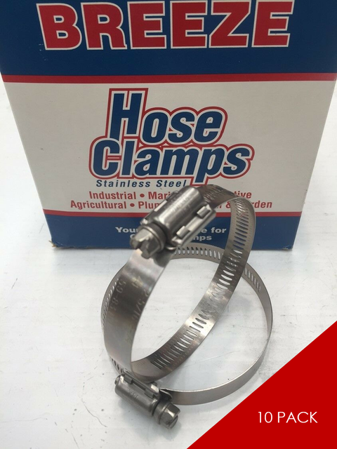 Breeze Hose Clamps Stainless Steel 59-83mm 10 Pack for sale online | eBay