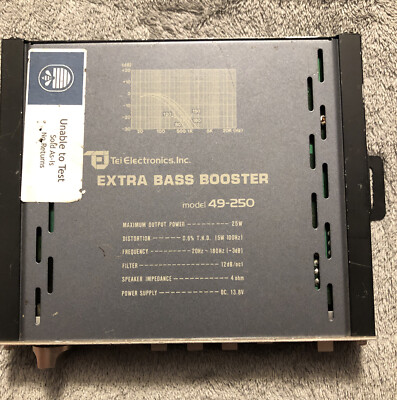 Vintage Old School Tei Electronics Extra Bass Booster Model 49-250 25W ...