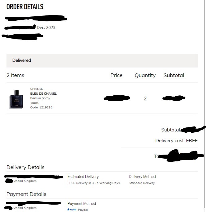 Chanel - Bleu de Chanel Eau De Parfum - EDP Spray - 100ml - WITH ...