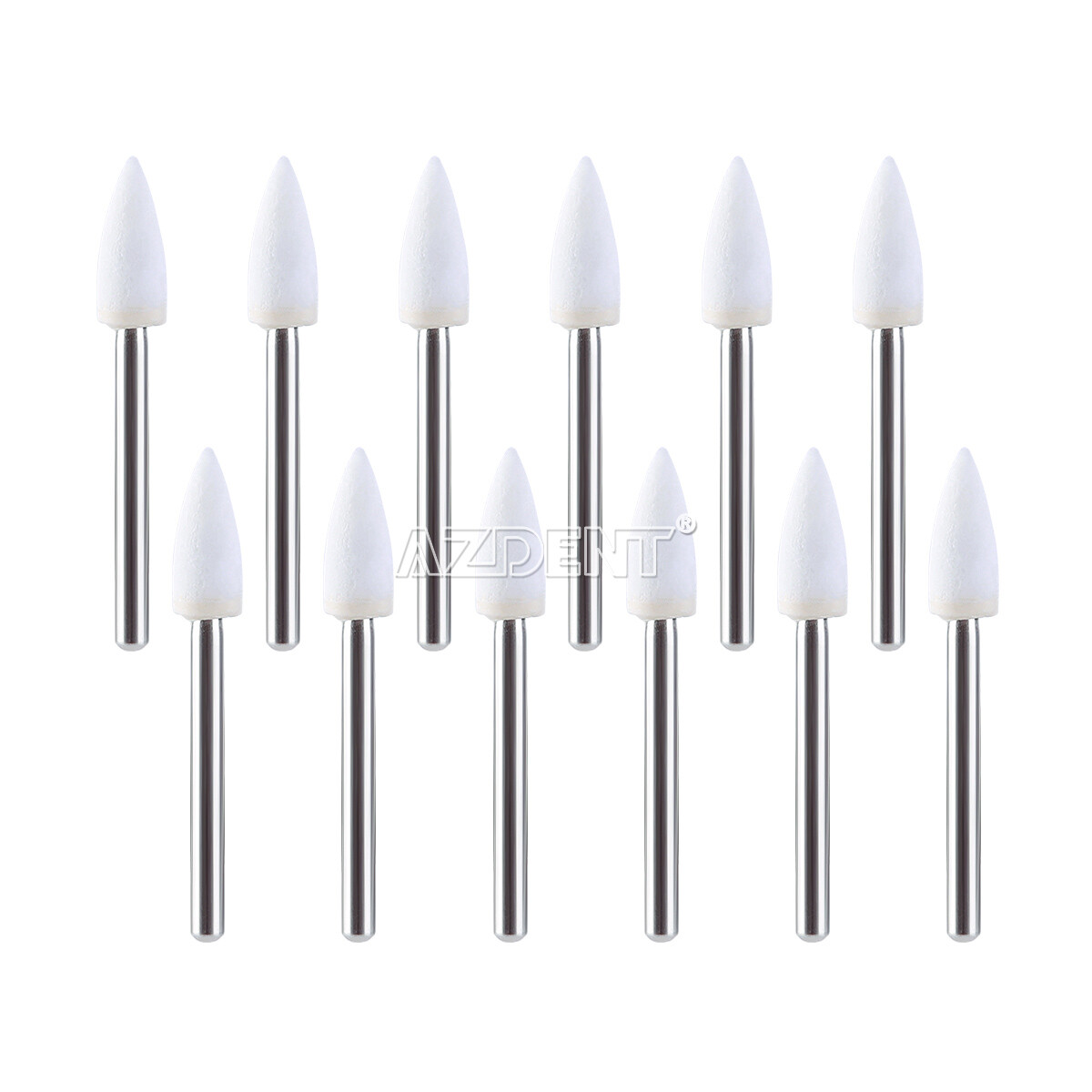 Dental White Polishing Stone FG Burs Flame Cone Shape Burs Drills ...