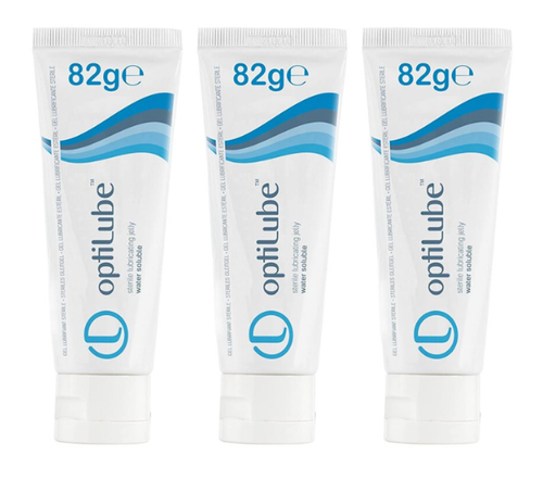 3x Optilube Sterile Lubricant Jelly 82g - Water Soluble Medical Grade ...