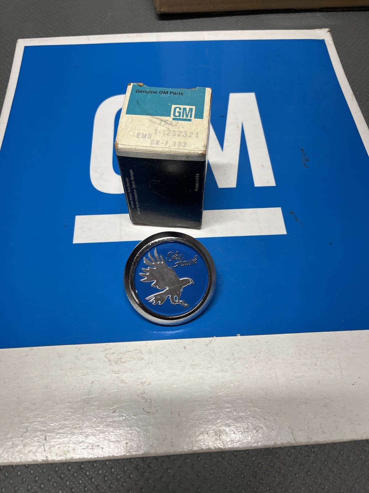 NOS Buick Skyhawk Emblem Vintage GM 1976-79 Nose Header Ornament ...