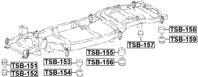 Frame Cushion Fits Toyota 52205-60050, 52207-60090 | eBay