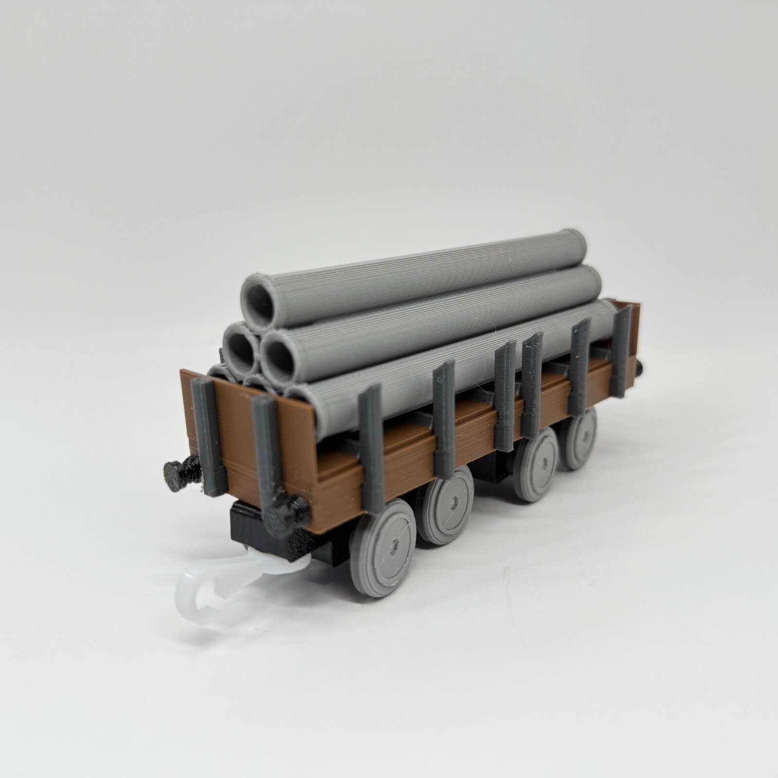 Trackmaster Two Brown Flat Freight Cargo Trains Custom for Thomas Train ...
