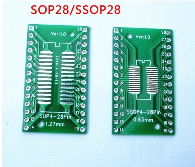 5pcs TSSOP28 SSOP28 Adapter SMD PCB convert to DIP 28 For AD9851 AD9850 ...