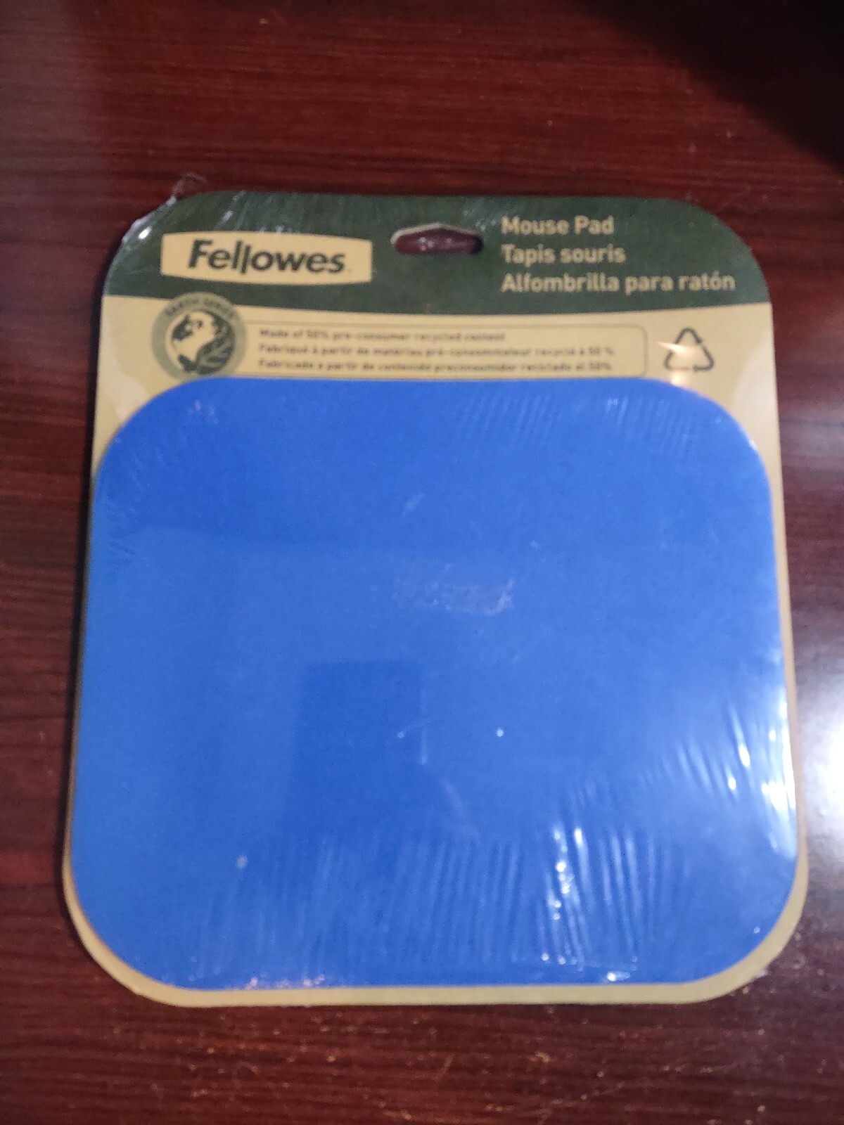 Fellowes Polyester Computer Mouse Pad Nonskid Rubber Base 9x8 Blue ...
