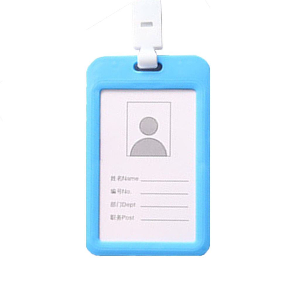 Hard Plastic Pocket ID Card Credit Badge Name Tag Holder Neck Strap ...