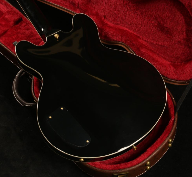 Custom 335 Electric Guitar Black Color BB King Gold Hardware Signature ...