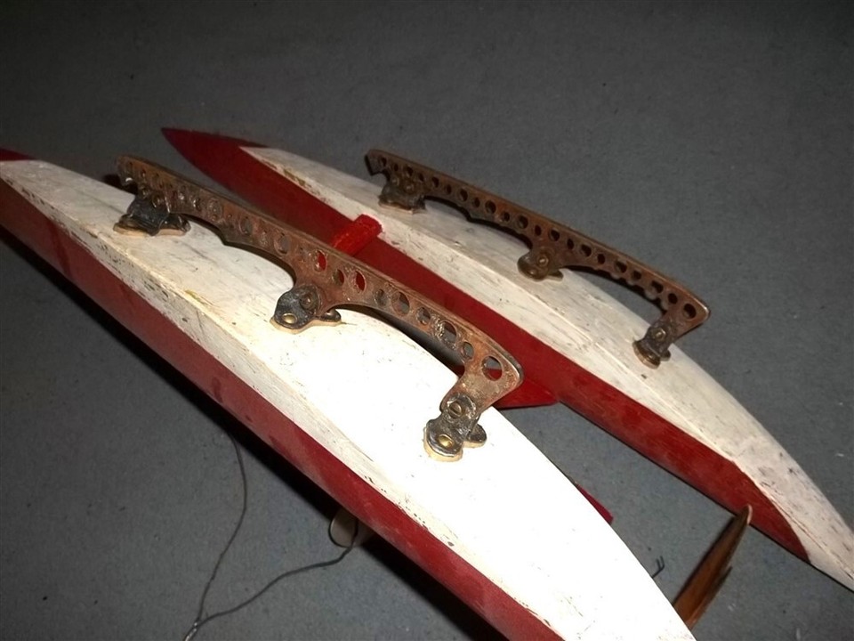 Vintage 1947 Tether Line / Straight Line- RACING PROP BOAT - ICE SLED ...